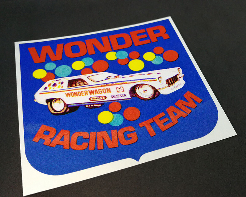WONDER RACING TEAM Vintage Style DECAL, Vinyl STICKER, rat rod, racing ...