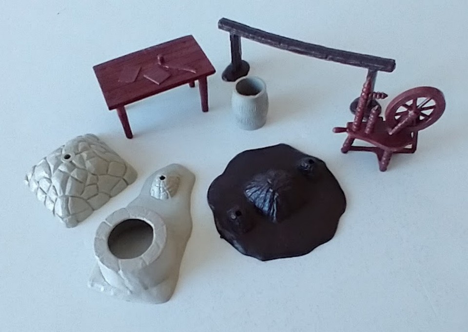 Vintage Marx MPC Playset Toy ACCESSORIES DEAD TREE STUMPS Buildings ...