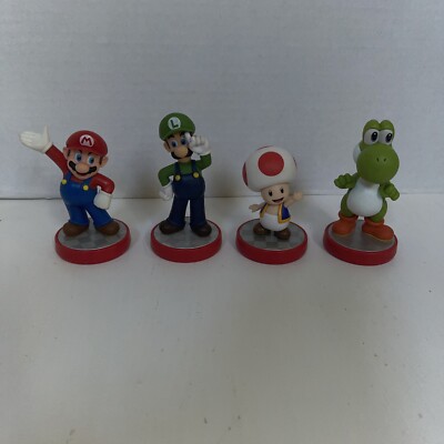 Nintendo Amiibo Mario Luigi Toad Yoshi - Super Mario - Red Base | eBay