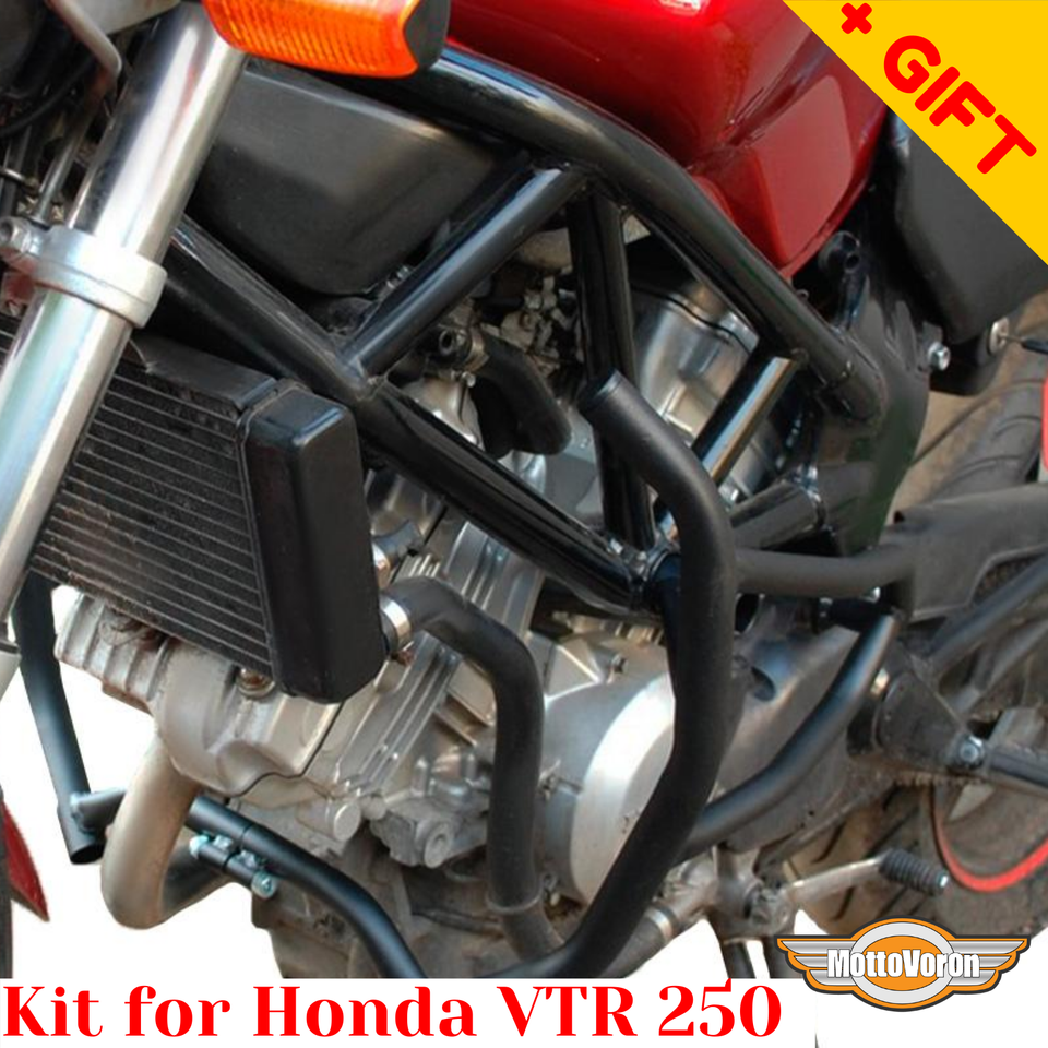 For Honda VTR 250 Crash bars Rear rack Kit Rear luggage rack Engine ...