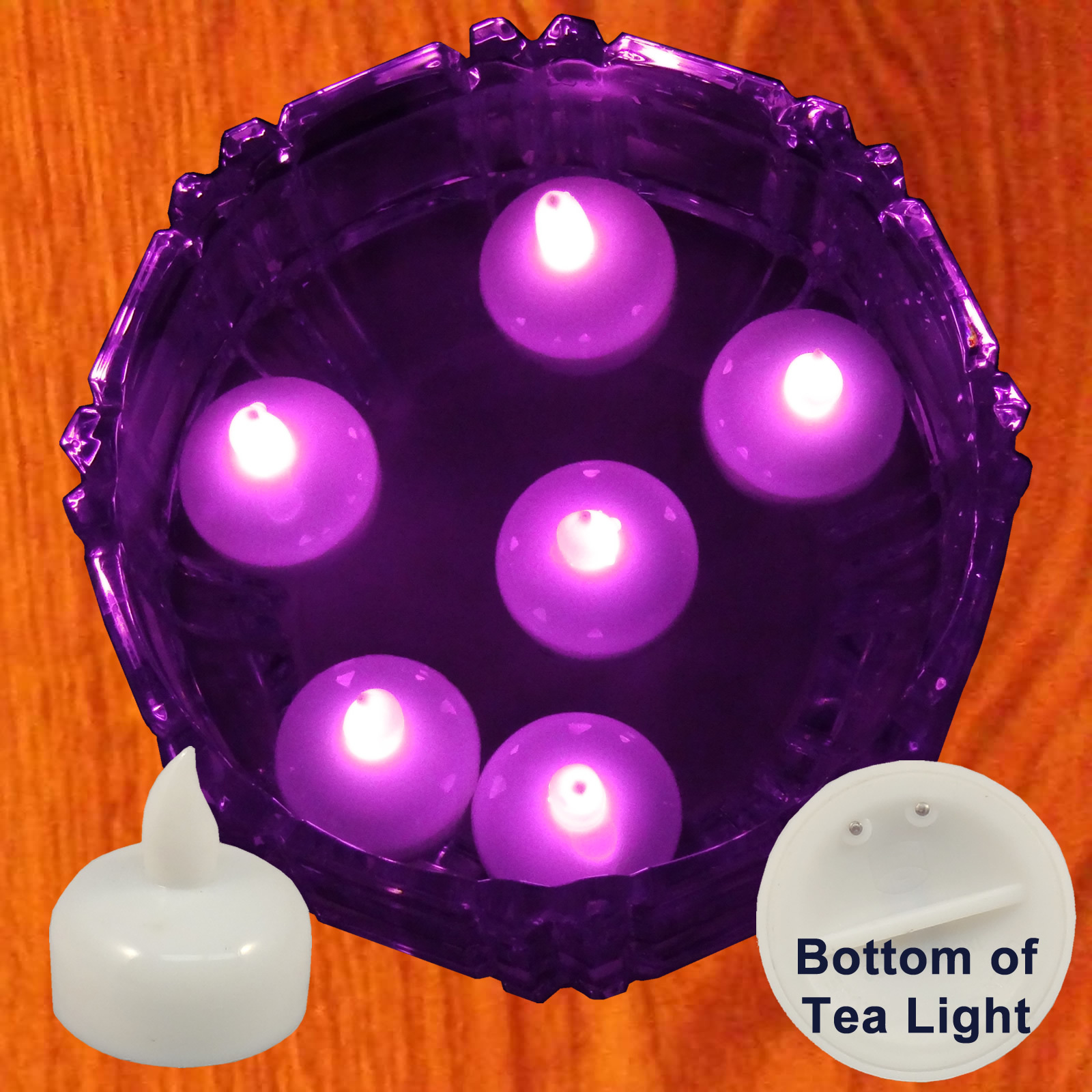 12 Flameless Floating LED tealight Battery operated Candle Pink tea ...