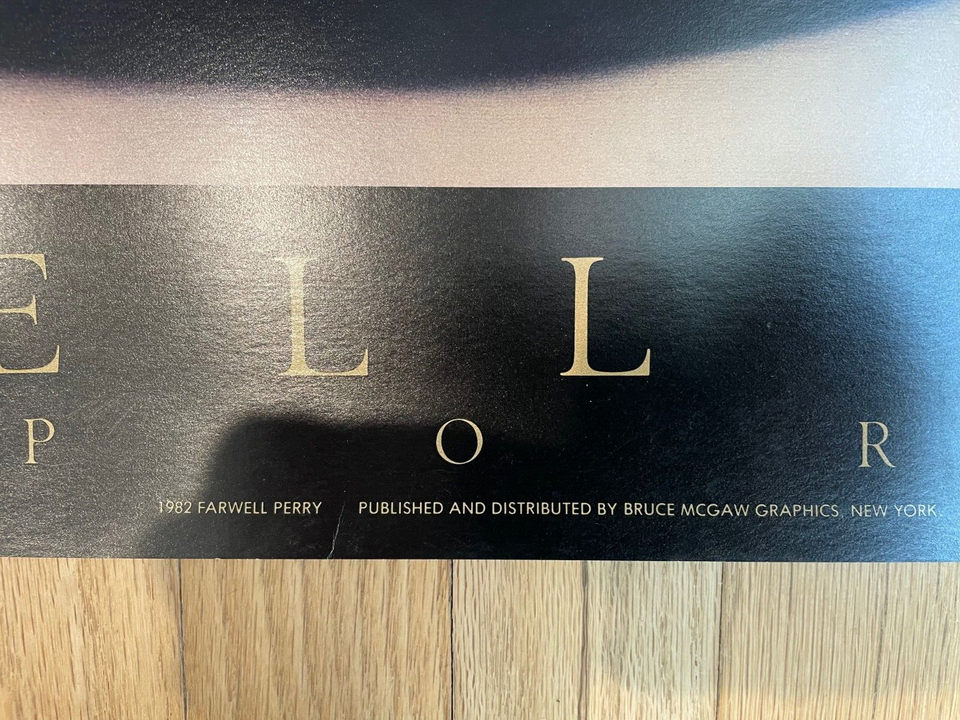 Poster Porsche 928 Farwell Perry Signed Artist 1982 Vintage 36" x 25 ...