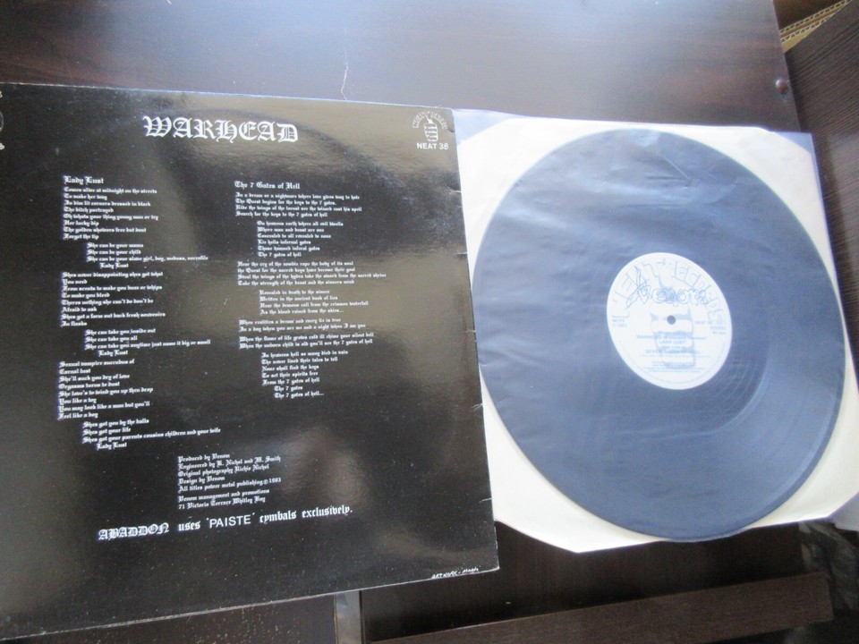 Venom Warhead Extended Version UK Vinyl 12 inch Single Signed Copy Neat ...