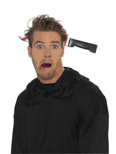 Fake Knife Through Head Magic Stab Halloween Costume Adult Kids ...