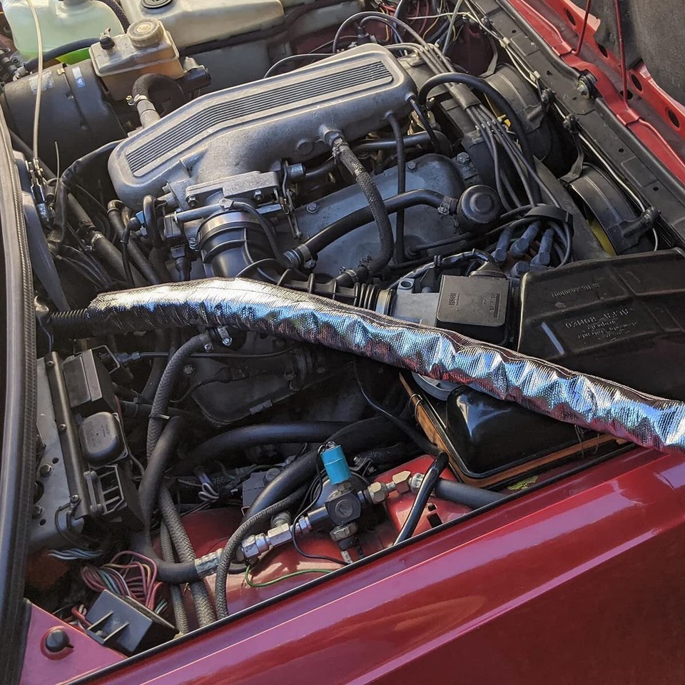 3/4" Metallic Heat Shield Sleeve Insulated Wire Hose Cover Wrap Loom ...