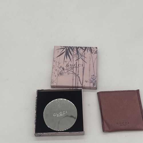 GUCCI BAMBOO Chrome Silver Plated Compact Mirror Brand New!! | eBay