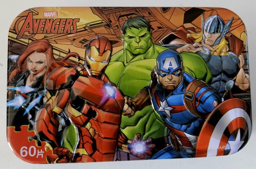 Marvel Avengers 60 Piece Puzzle Collectors Tin + MCU Superheroes Mini ...