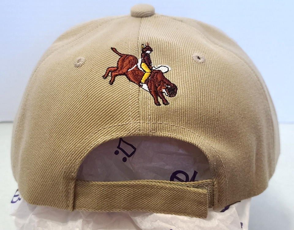 New Tan Cowboy Rodeo Embroidered Bull Riding Adjustable Baseball Hat ...