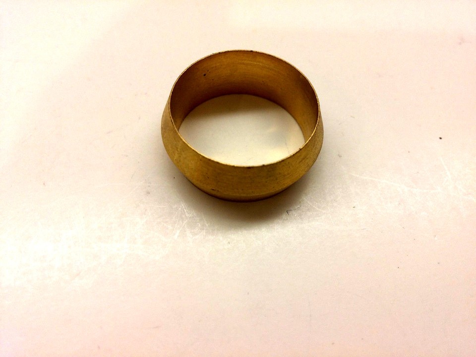 Ф3/4" ID Brass Olive Barrel Compression Sleeve Ferrule Ring NPT Soft ...
