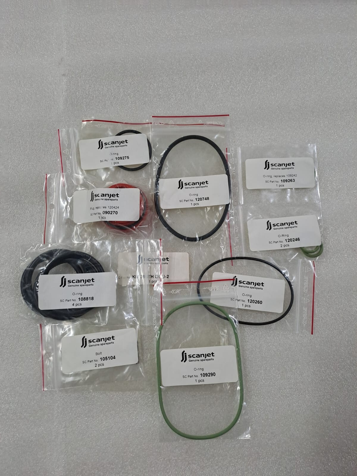 SCANJET SERVICE KIT GENUINE SPARE PARTS 360TH OGU-2 KIT GUN UNIT LOT OF ...