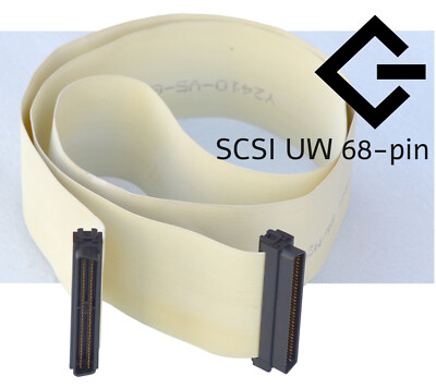 SCSI UW Ultra Wide Cable 2x Connector 68-Pin U80 U160 Internal 0.9m ...