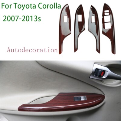 For Toyota Corolla 2007-2013s Red Wood Grain Window Lift Panel Switch ...