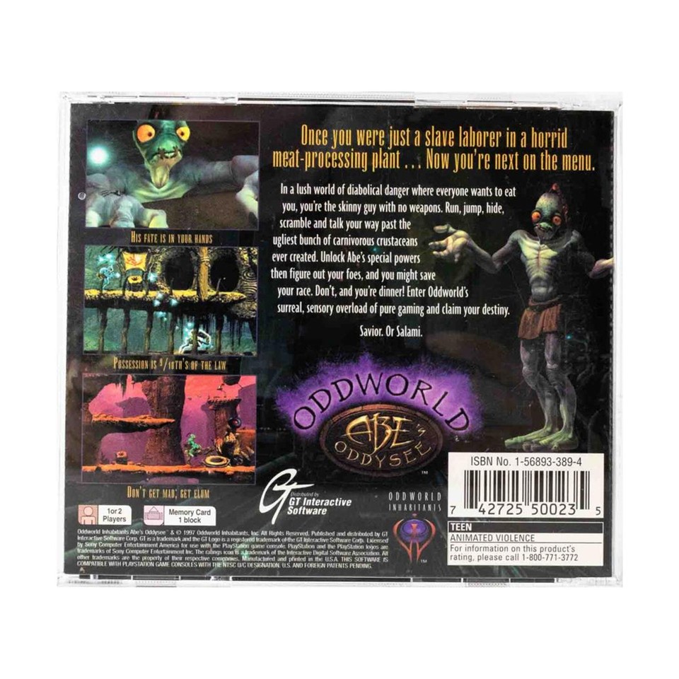 GT Interactive Playstation Oddworld - Abe's Oddysee (PS1) EX | eBay