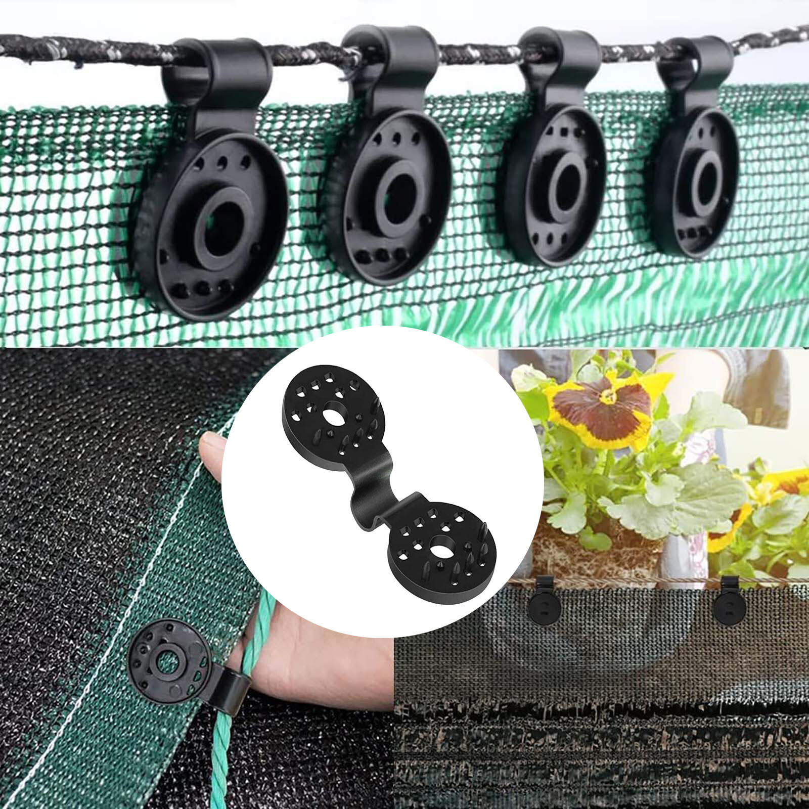 Shade Cloth Plastic Clips 20-100PCS Heavy Duty Lock Grip Mesh Clip ...