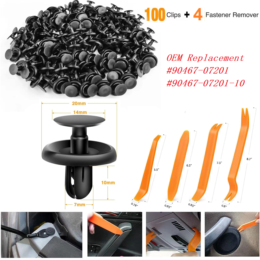 100pcs Type Retainer for Lexus Toyota Body Splash Shield Clips fit ...