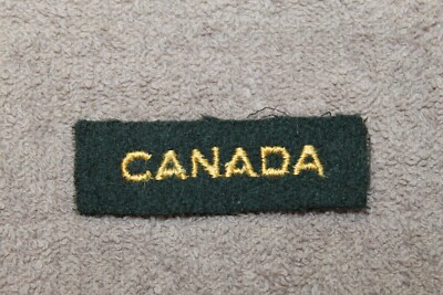 Original WW2 Canadian "Canada" Wool Uniform Shoulder Flash/Patch | eBay