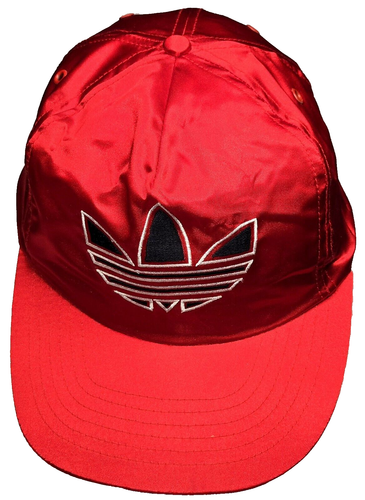 VTG Adidas Satin Snapback Hat Rare 80s Trefoil Firebird Big Logo ...