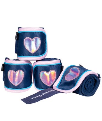 Set 4 Fasce in pile per cavalli modello Funny Horses Hkm Sports ...