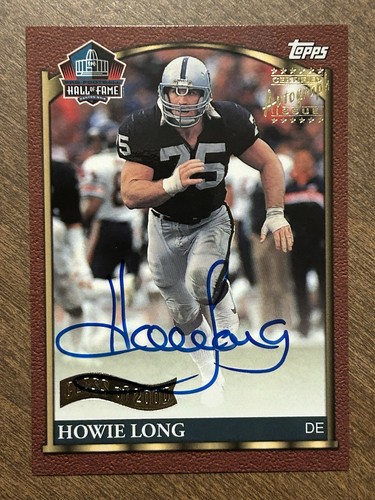 Howie Long 2000 Topps Hall Of Fame Autograph Rare Raiders HOF SP Auto ...