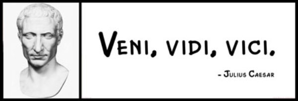Wall Quote - Julius Caesar - Veni, Vidi, Vici | eBay