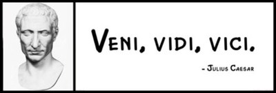 Wall Quote - Julius Caesar - Veni, Vidi, Vici | eBay
