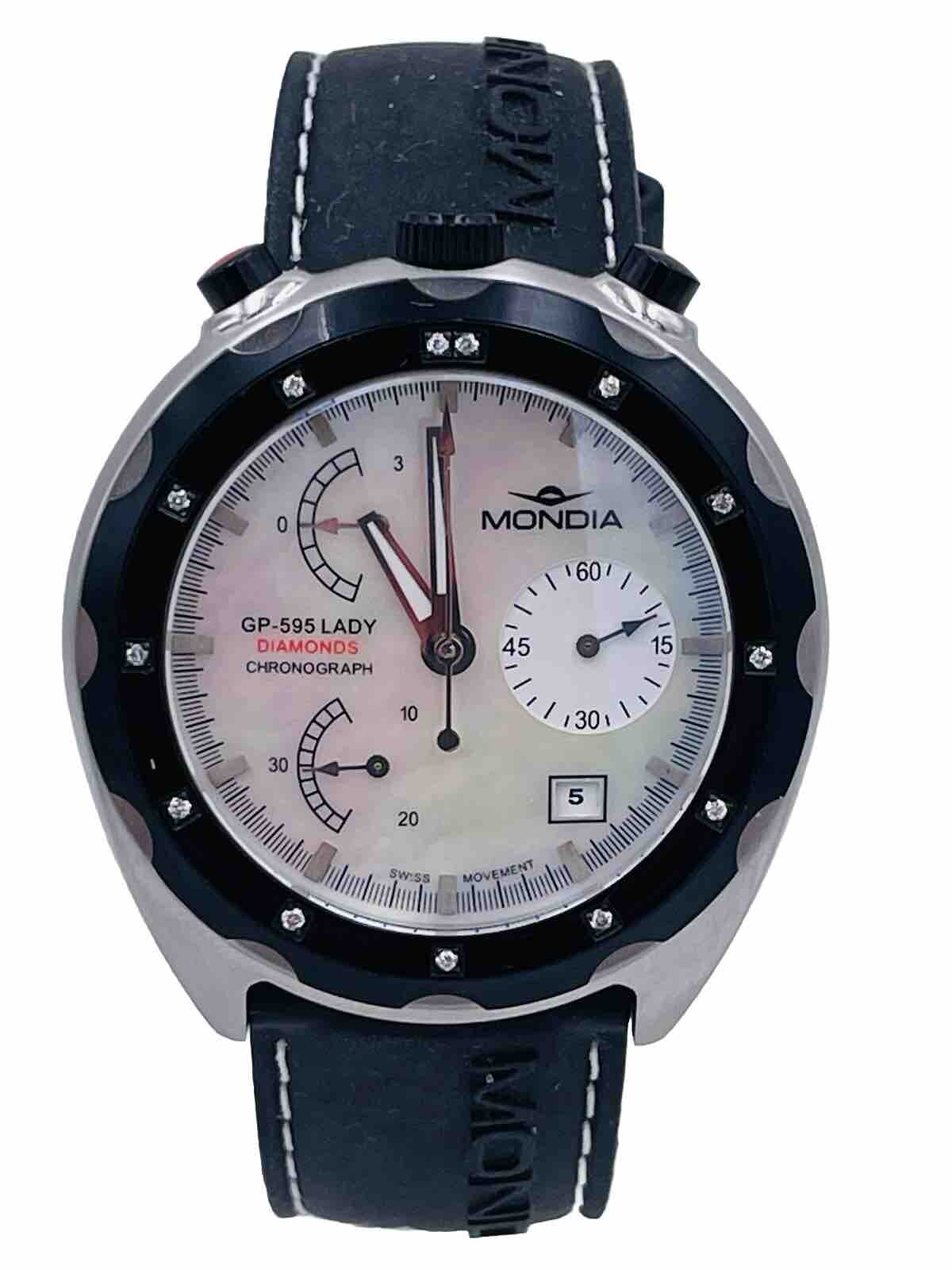Mondia Swiss ChronoMoto Watch 43Mm 13 Diamonds Mi595GK/560 Discounted ...