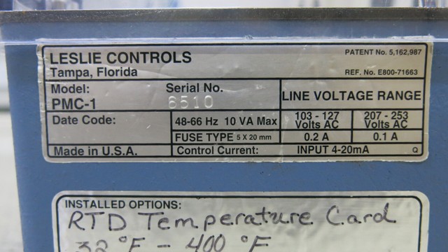 LESLIE CONTROLS PMC-1 CONTROLLER ** for sale online | eBay