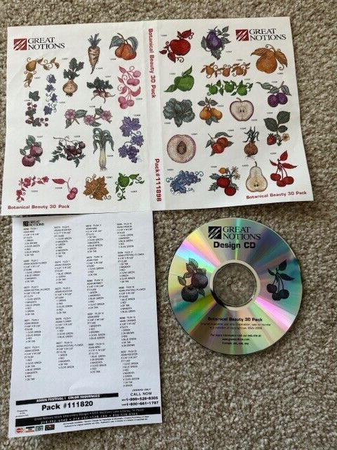 Great Notions Embroidery Design Collection: You Choose Disc (CD-Rom) | eBay