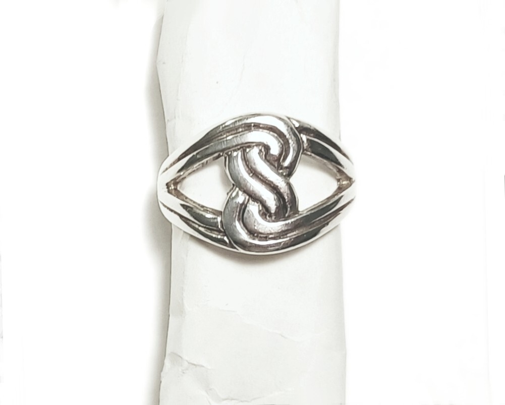 Sterling Infinity Symbol Ring Silver 925 Figure 8 Split Band Size 6 | eBay