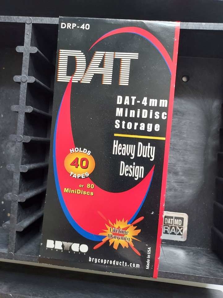 Rare 3 DAT RAX 4mm Mini Disc Digital Audio Tape Rack - Each holds 40 ...