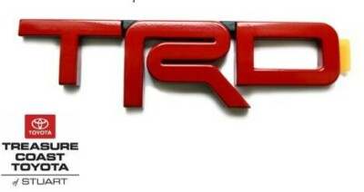 NEW OEM TOYOTA TACOMA 4RUNNER TUNDRA RED TRD METAL EMBLEM QTY 1 | eBay