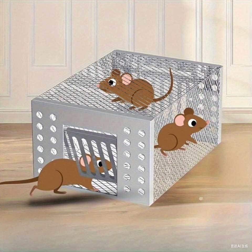 Reinforced Sturdy Live Mouse Trap Cage with One-Way Door for Easy Pest ...