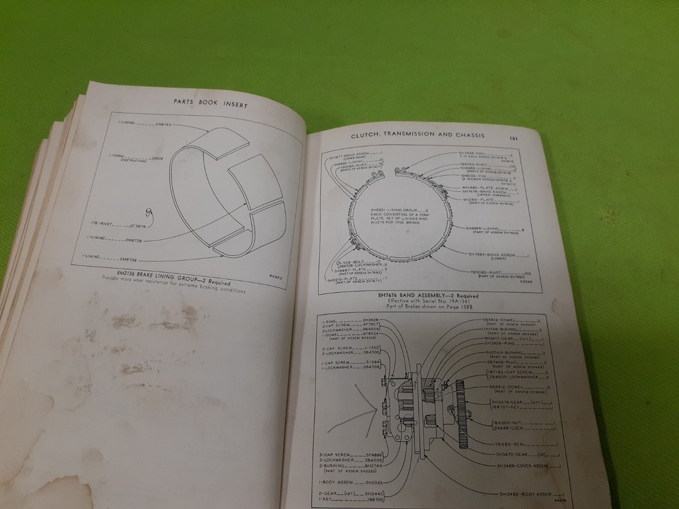 Caterpillar D9 Tractor Torque Converter Drive Parts Book Catalog Manual ...