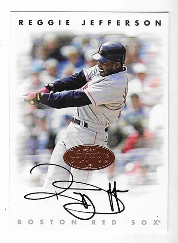 Reggie Jefferson 96 LEAF MLB SIGNATURE SERIES AUTOGRAPH CARD Red Sox ...