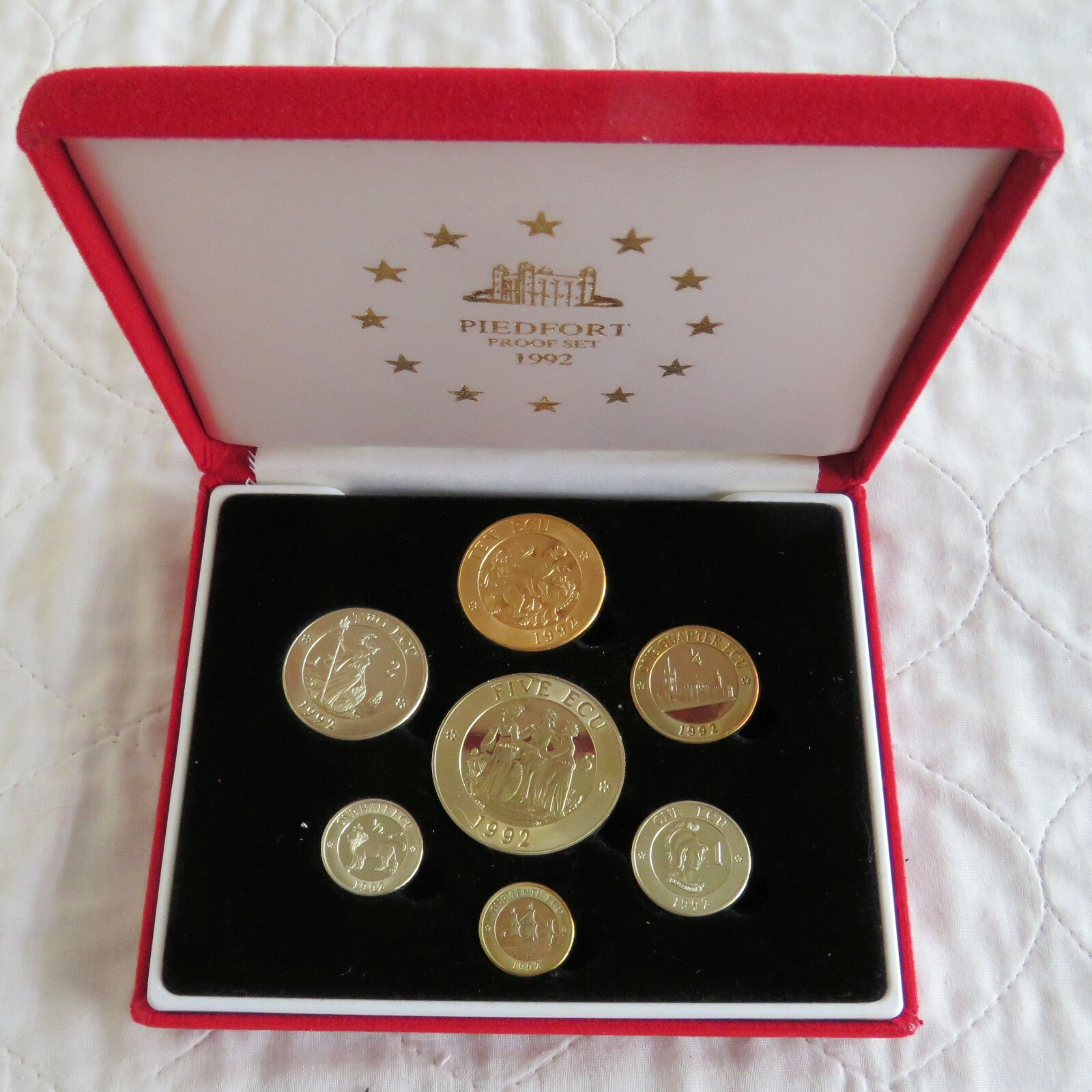 UNITED KINGDOM 1992 7 COIN ECU PIEDFORT PROOF PATTERN SET - cased | eBay UK