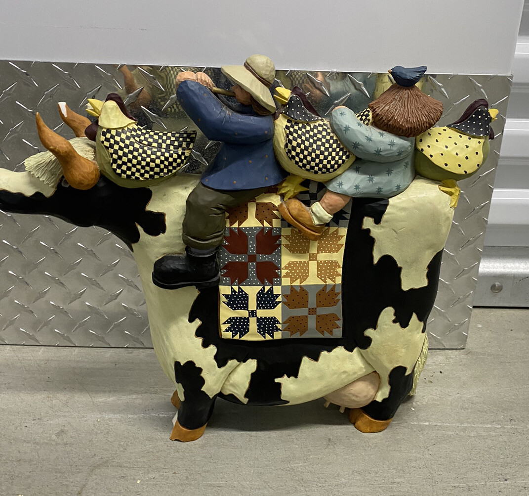 1999 Williraye Studios WW3022 ‘Come Blow Your Horn’ Kids Riding Cow ...