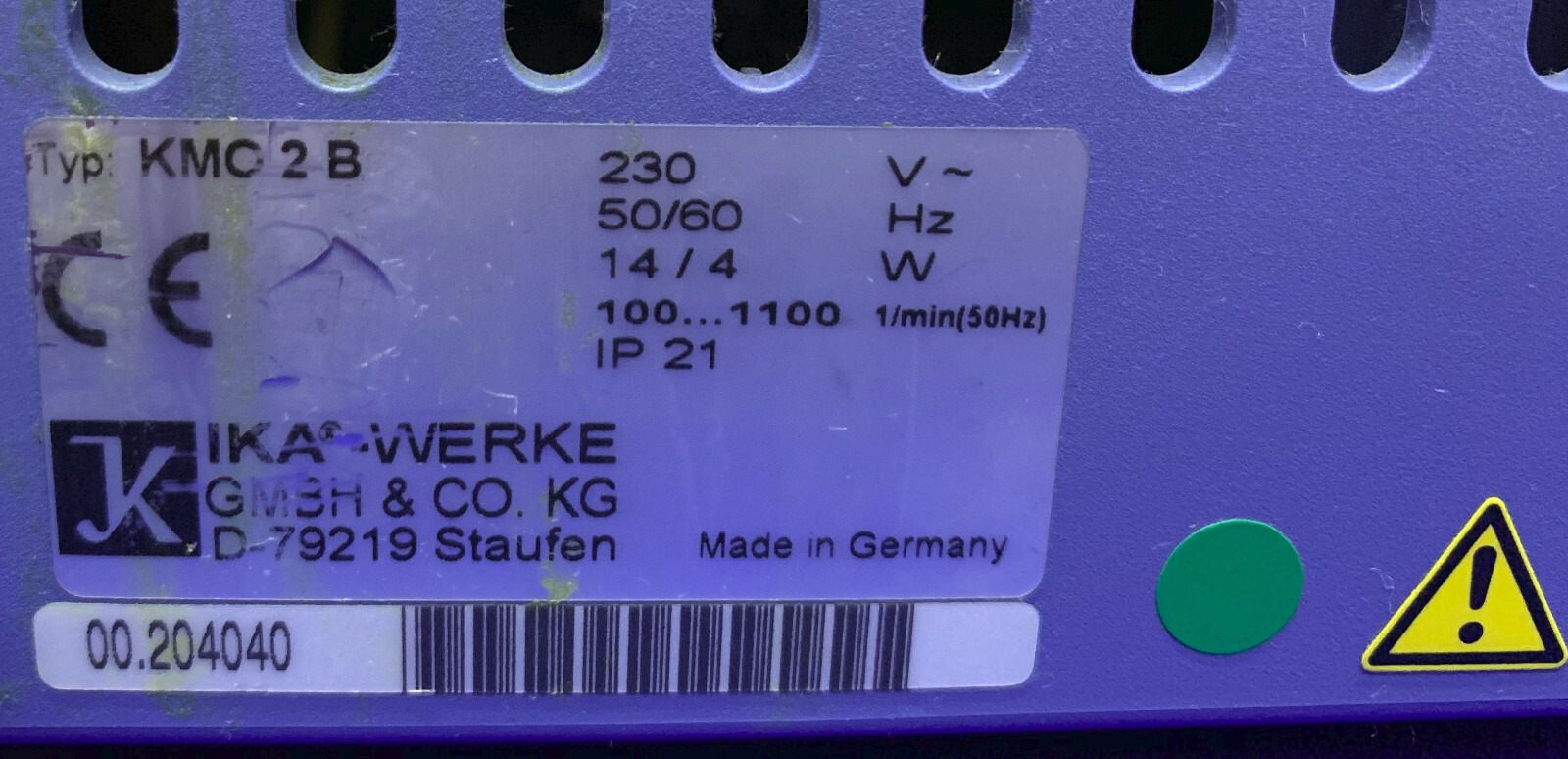 IKA / WERKE KMO 2 BASIC / KMO 2 B MAGNETIC STIRRER 230 VOLTS | eBay