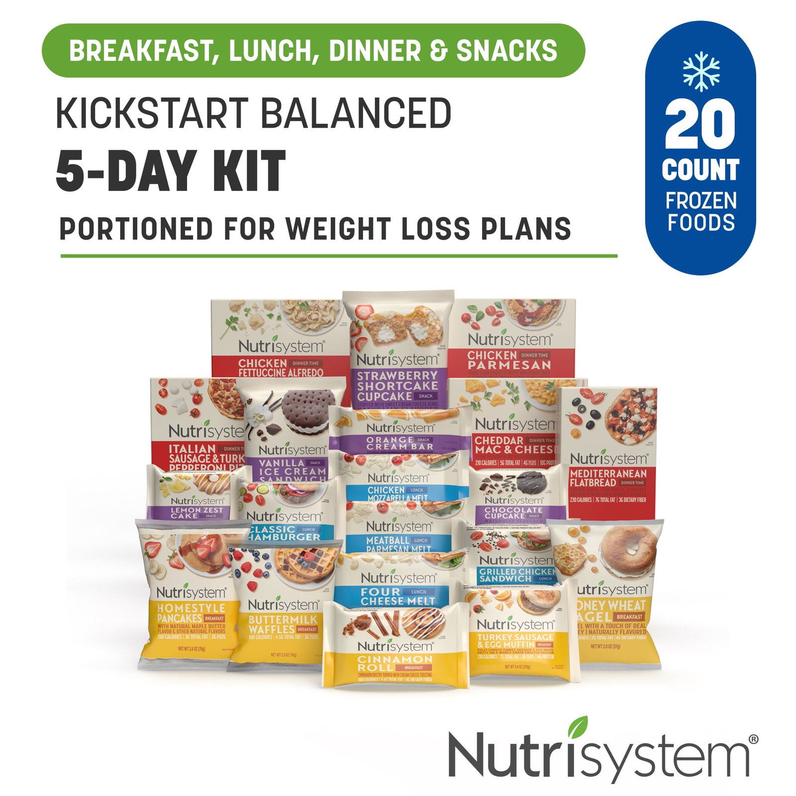 Nutrisystem Frozen 5-Day Weight Loss Kit for Balanced Nutrition ...