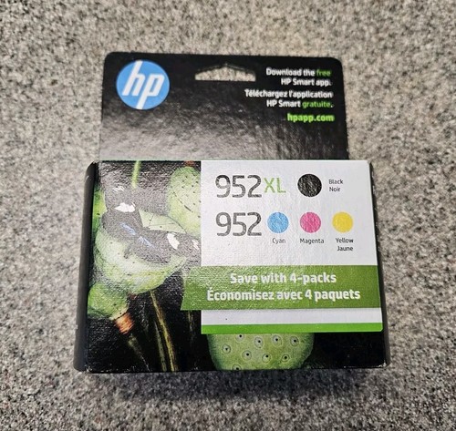 HP 952XL Black & 952 Tri-Color Ink Cartridge Combo Pack, Exp. October ...