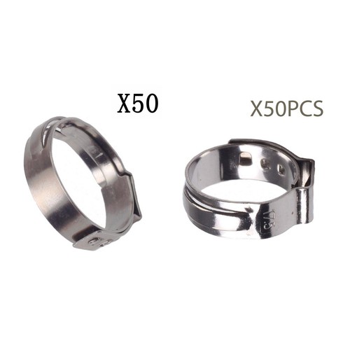 50 X 1/2" + 50 X 3/4" PEX All Clamp Cinch Rings Crimp Pinch Stainless ...