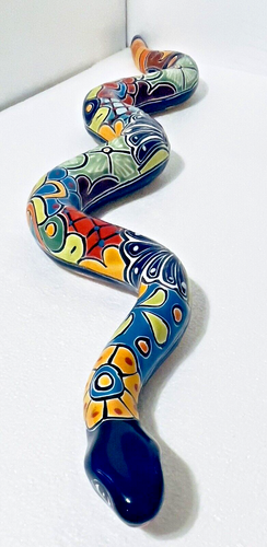 Talavera Snake 33" X Long Mexican Pottery Garden Art Animal Figure ...