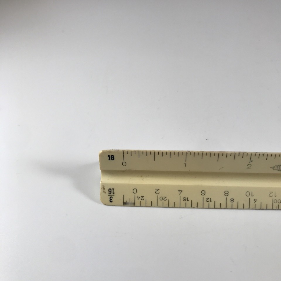 Alvin Architect Scale Drafting Ruler No 110P Triangular West Germany ...