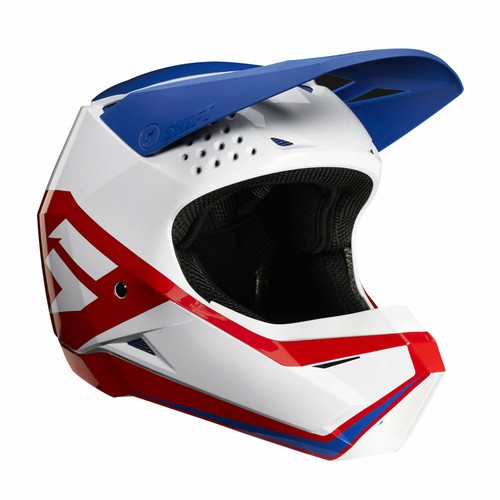 Shift Youth WHIT3 Helmet Red White and Blue Motorcycle MX ATV Off Road ...
