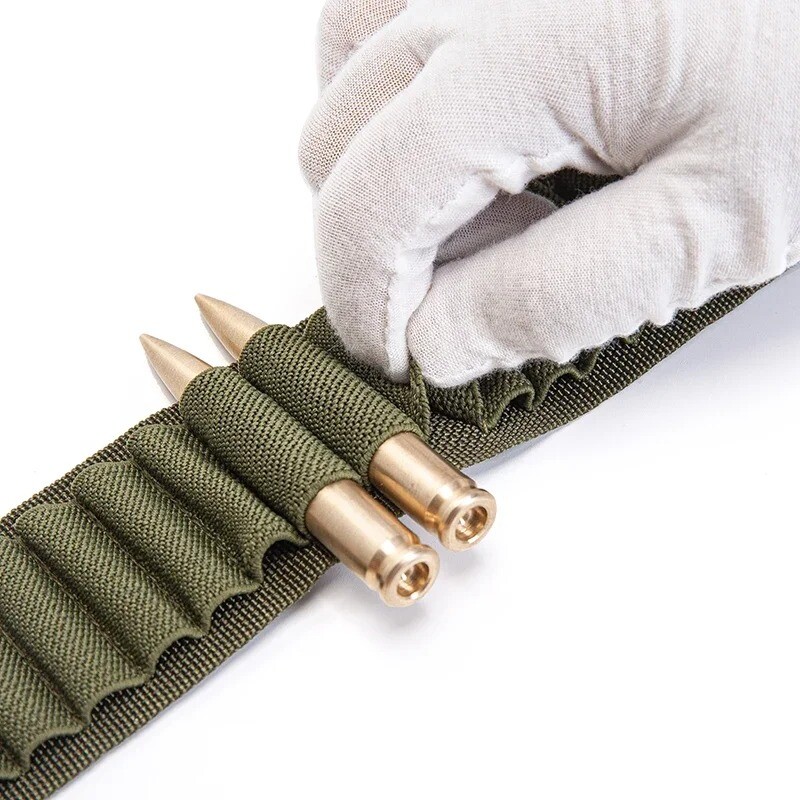 50 Rounds Bandolier Cartridge Belt Carrier for 308 Cal. 30-30 30-06 410 ...