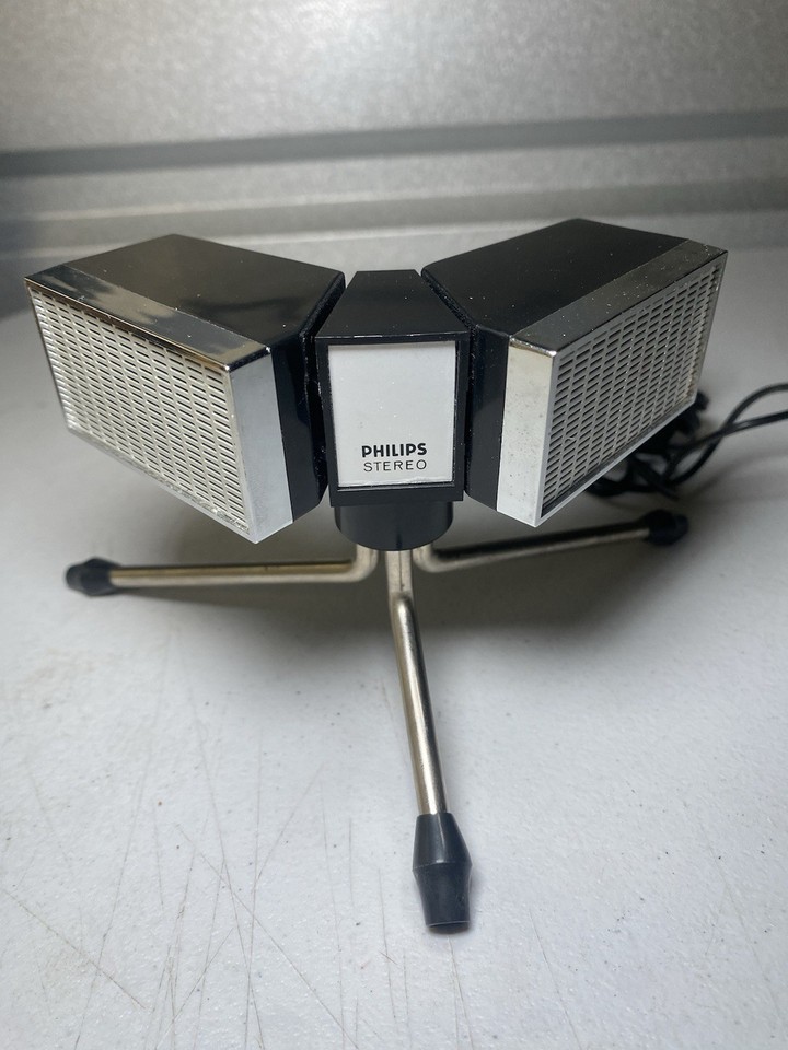 Vintage 1960's Phillips EL1979/00 STEREO Dynamic Microphone MCM Style ...