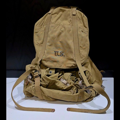 Vintage WWII 1943 US Army Rucksack Backpack Mountain Canvas Metal Frame ...