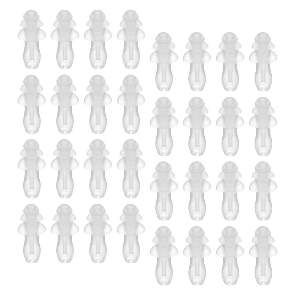50 Pairs Noise Reduction Ear Plugs Reusable Protective Silicone ...