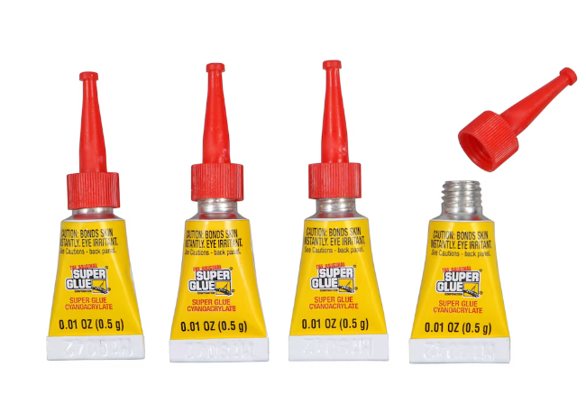 SET OF 4 The Original Super Glue Tube Single Use Pack of 4 Bonds ...