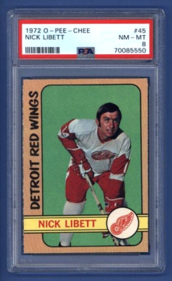 1972-73 OPC #45 NICK LIBETT PSA 8 NM-MT Detroit Red Wings *LOW POP* | eBay