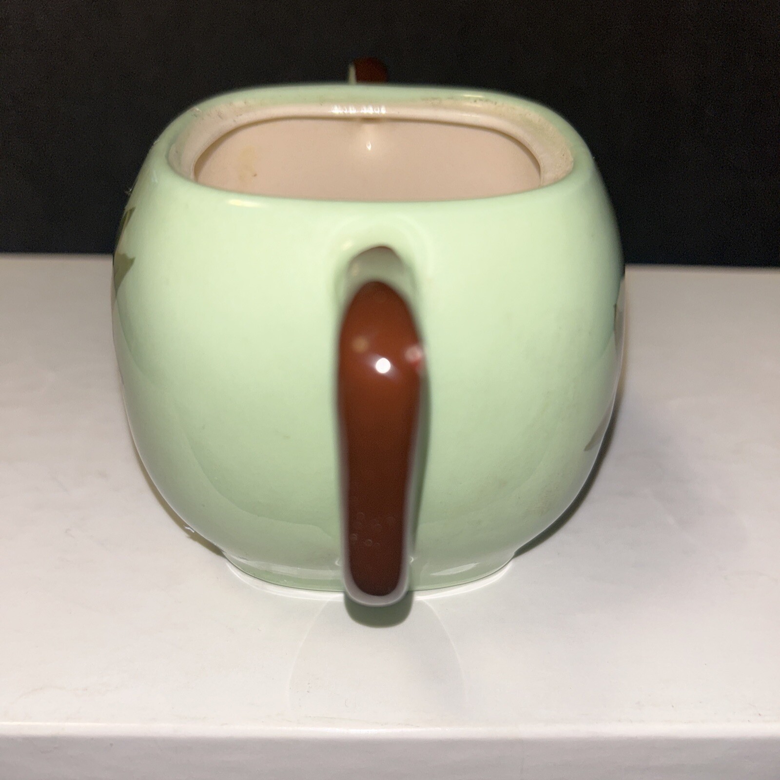 Vintage Weil Ware California Pottery green with yellow Rose sugar bowl ...